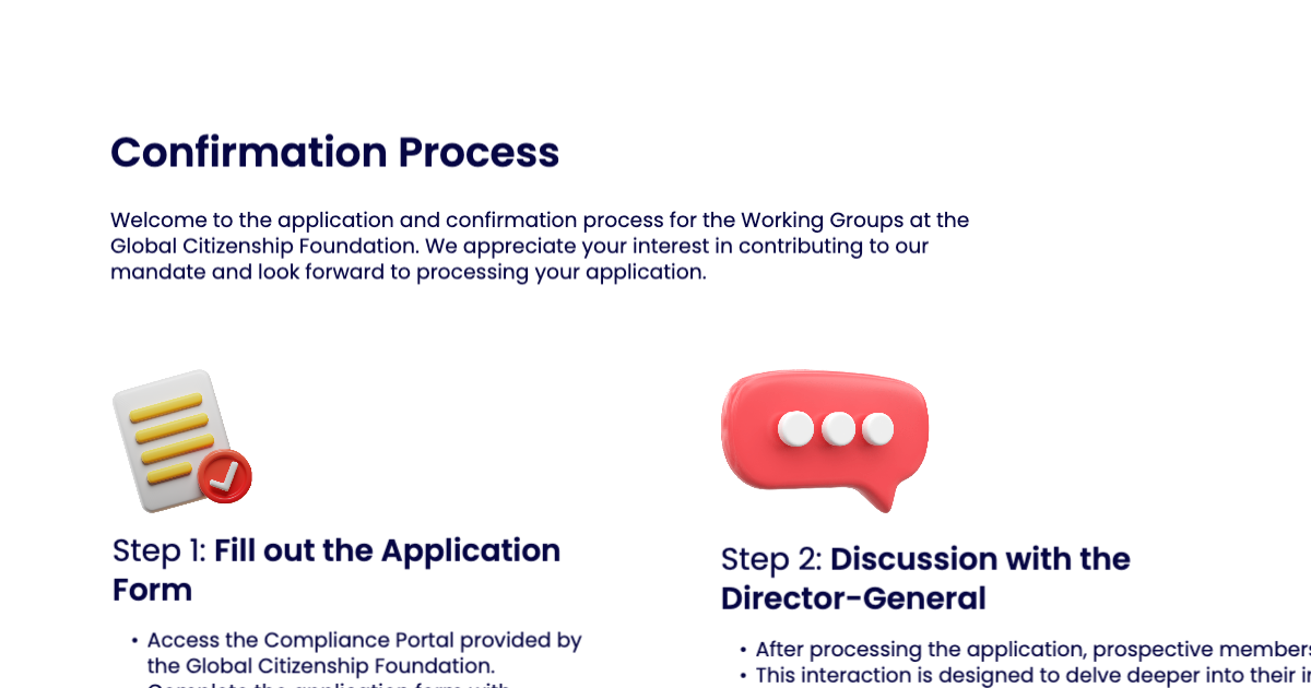 Working Group Member Confirmation Process